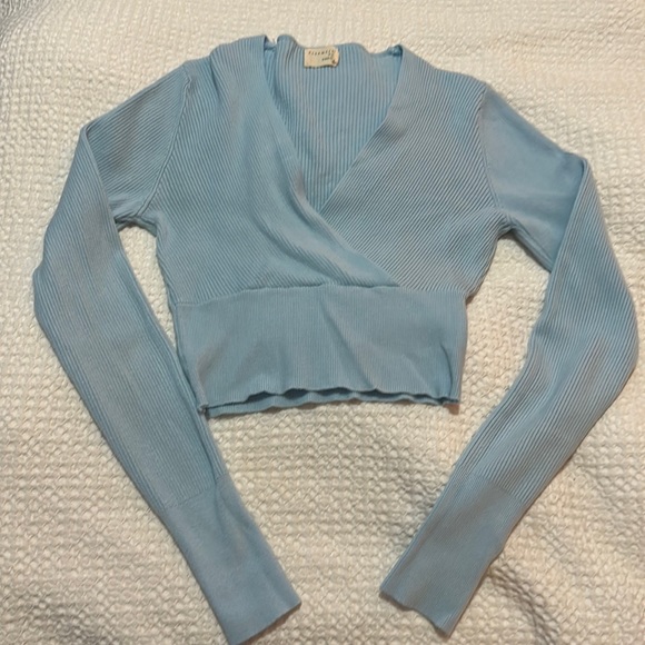 Sweaters | Light Blue Cropped Sweater | Poshmark